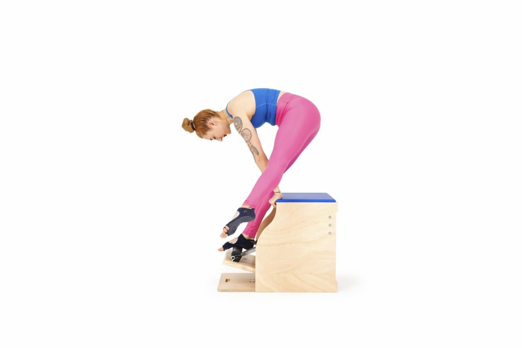 Single Leg Tendon Stretch Side on the Wunda Chair | Online Pilates Classes